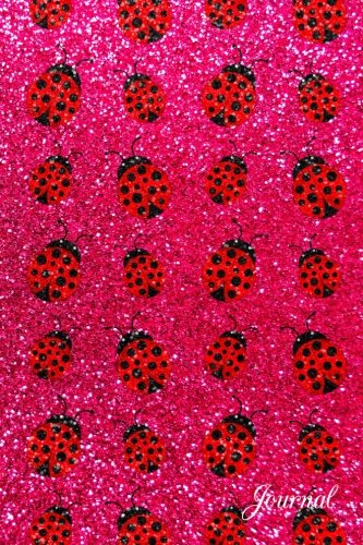 Amazon.com: Journal: Faux pink glitter cute ladybugs notebook ...