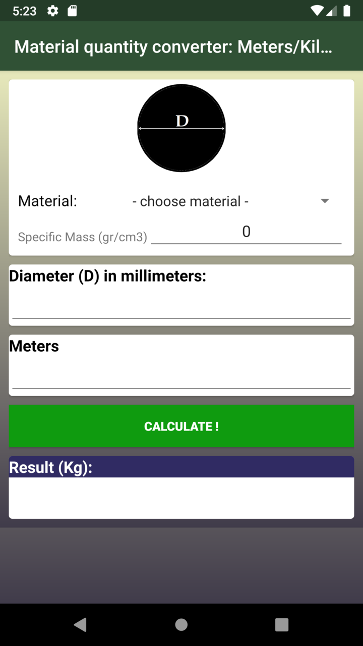 Material quantity converter: Weight calculator - App on Amazon Appstore