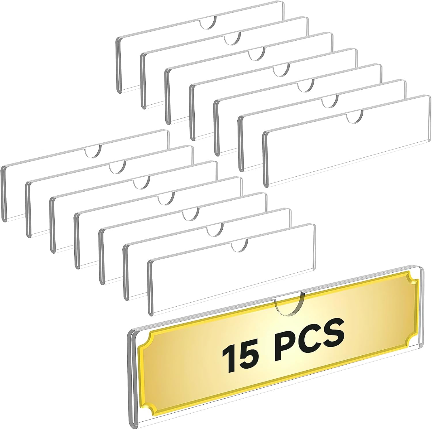 15 Pack Acrylic Wall Name Plate, Office Name Plate Holders Clear Sign ...