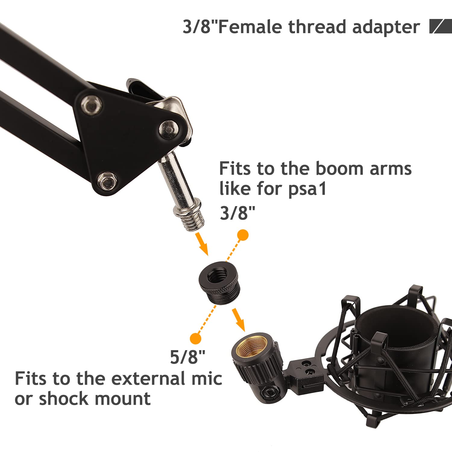 Snapklik.com : Frgyee 2 Pack Blue Yeti Adapter Screw Thread, 5/8" Male ...