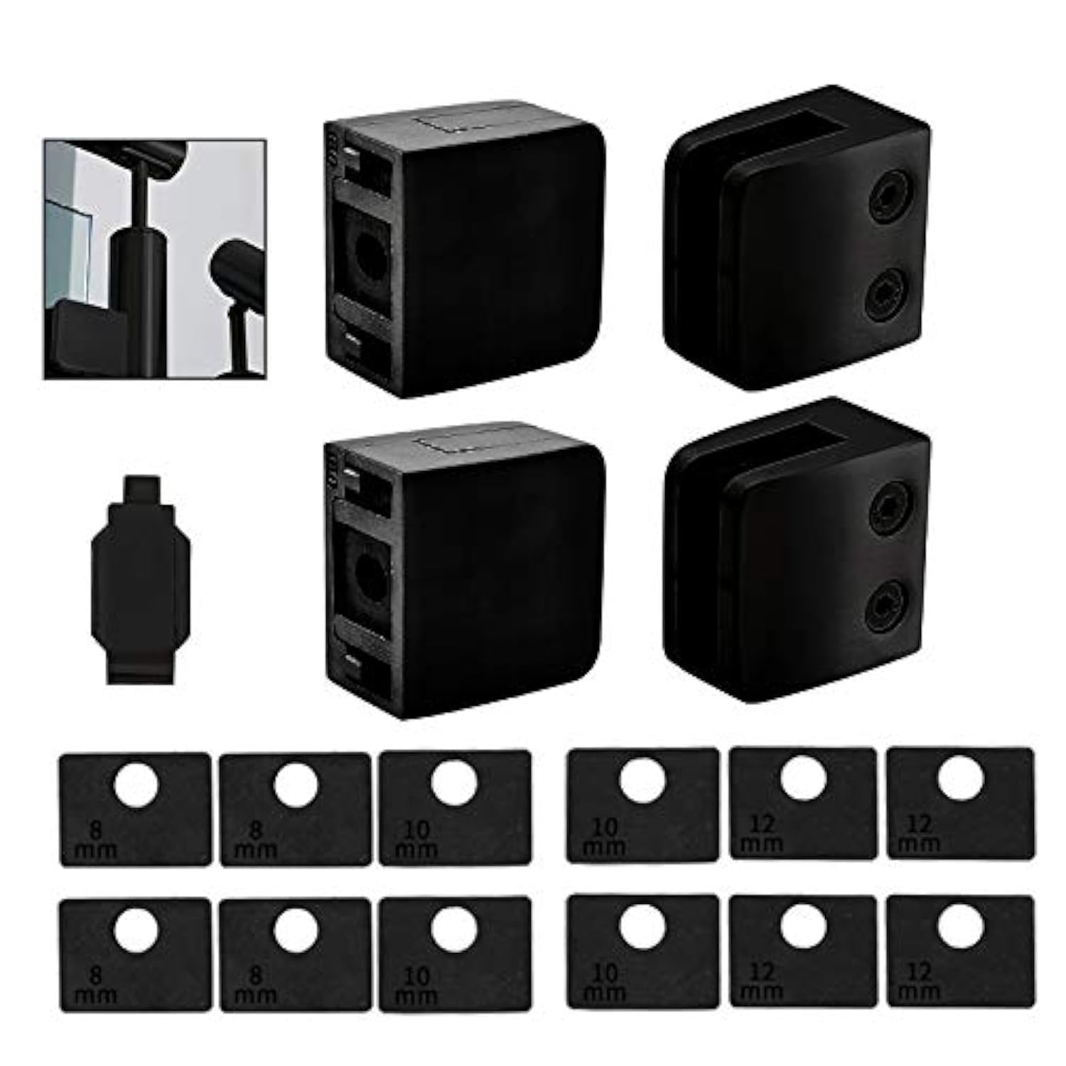 Amazon.com: Glass Clamp - 40PCS Glass Bracket for 1/3 "-1/2" Tempered ...