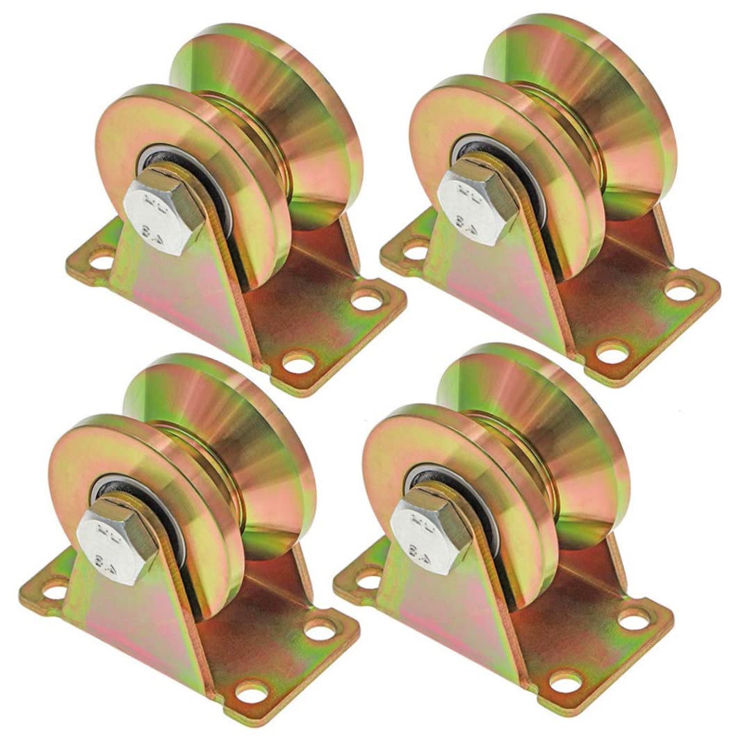 Buy V-Groove Track Wheel 50mm Heavy Duty Sliding Gate Track Roller with ...