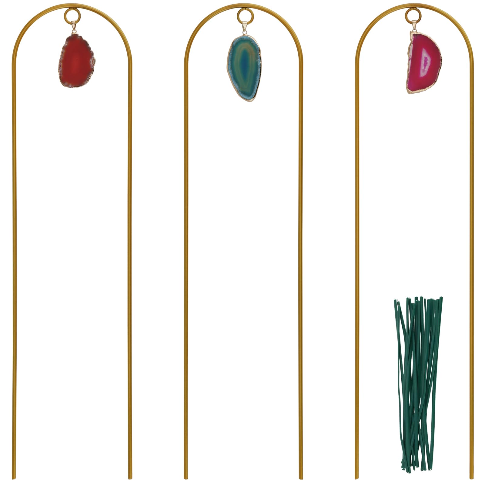 Amazon.com : KEILEOHO 3 PCS Small Gold Plant Trellis, Gold Plant ...