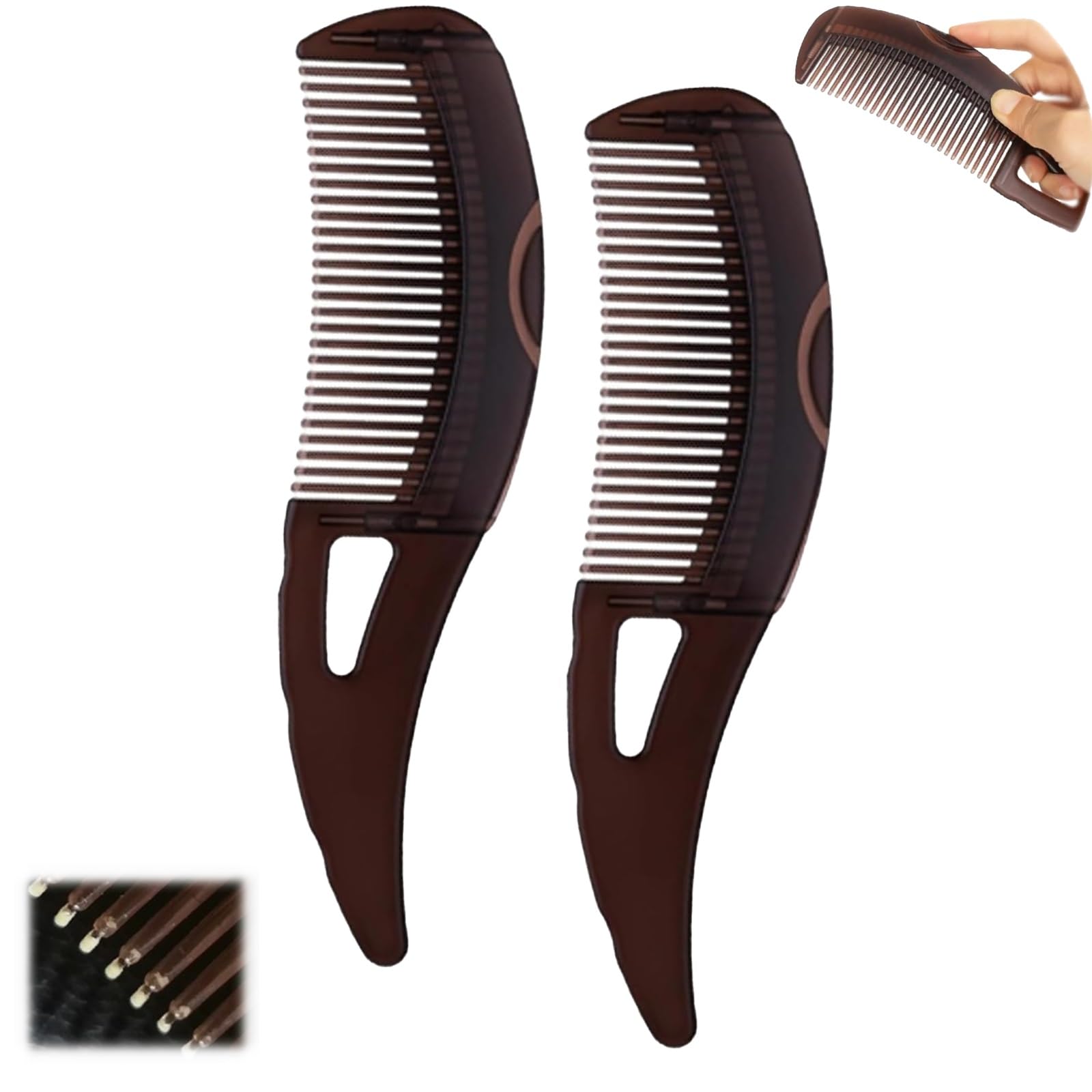 Scalp Sweep Detoxing Comb, Energy Massage Dandruff Comb, Hollow Tooth ...