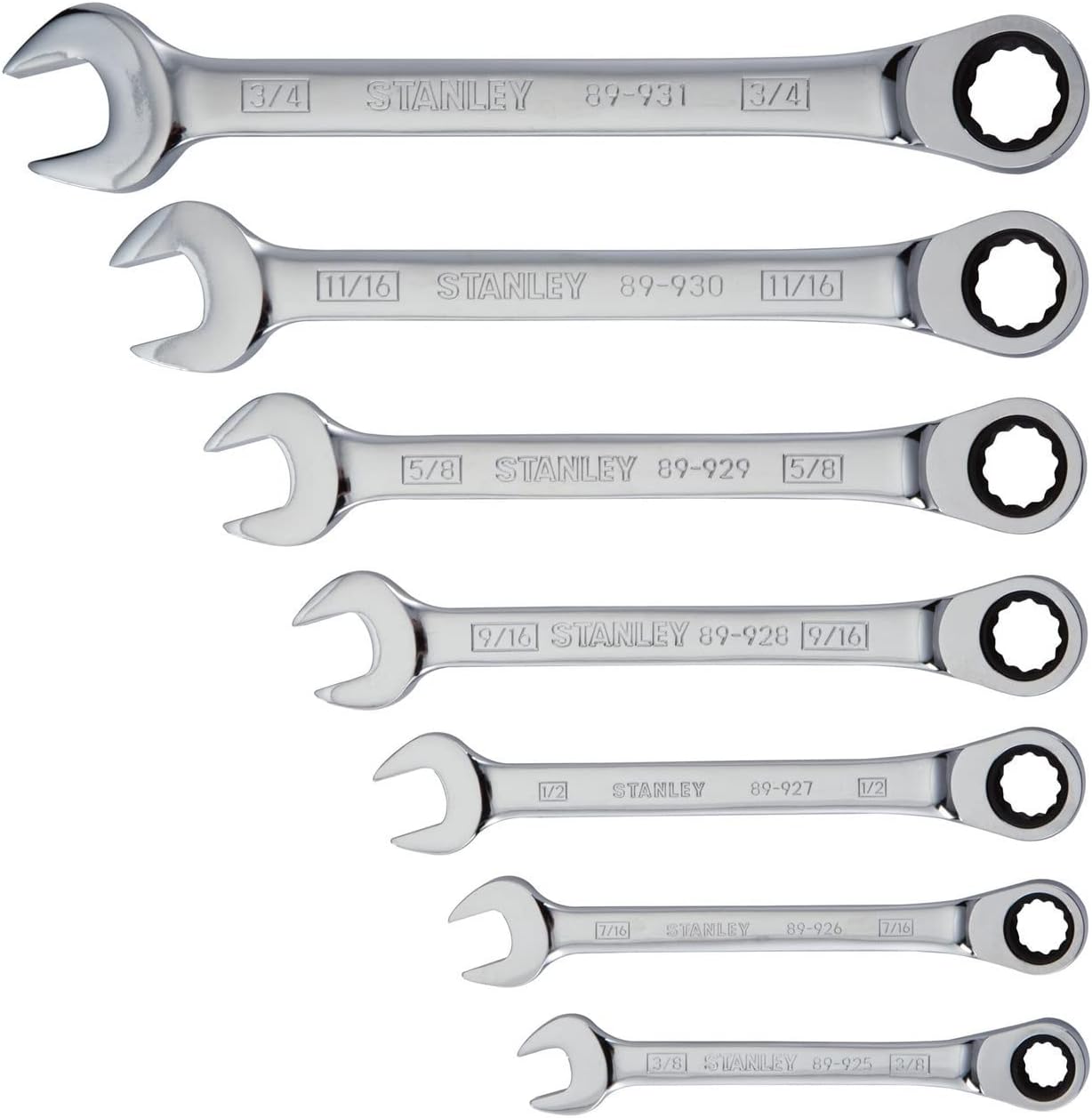 Stanley 94-542W 7-Piece Ratcheting Wrench Set, SAE - Amazon.com