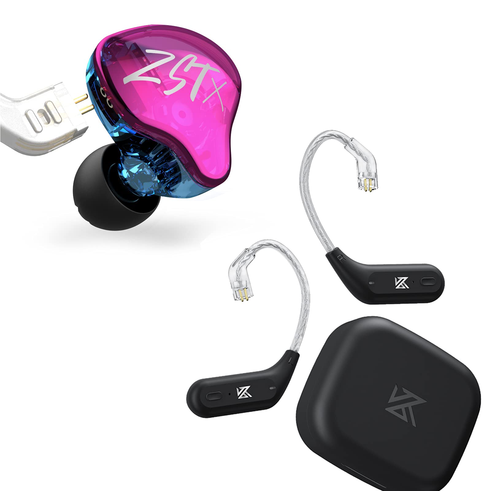 Amazon.com: KZ ZST + KZ AZ09 IEM Bluetooth Adapter, Free Switch Between ...