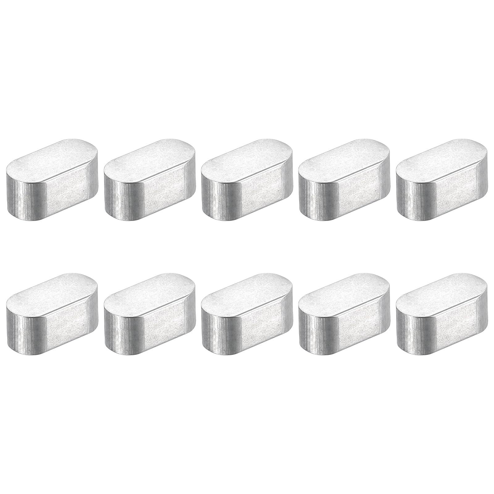 Amazon.com: uxcell 10Pcs Round Ended Feather Key, 8x7x16mm Stainless ...