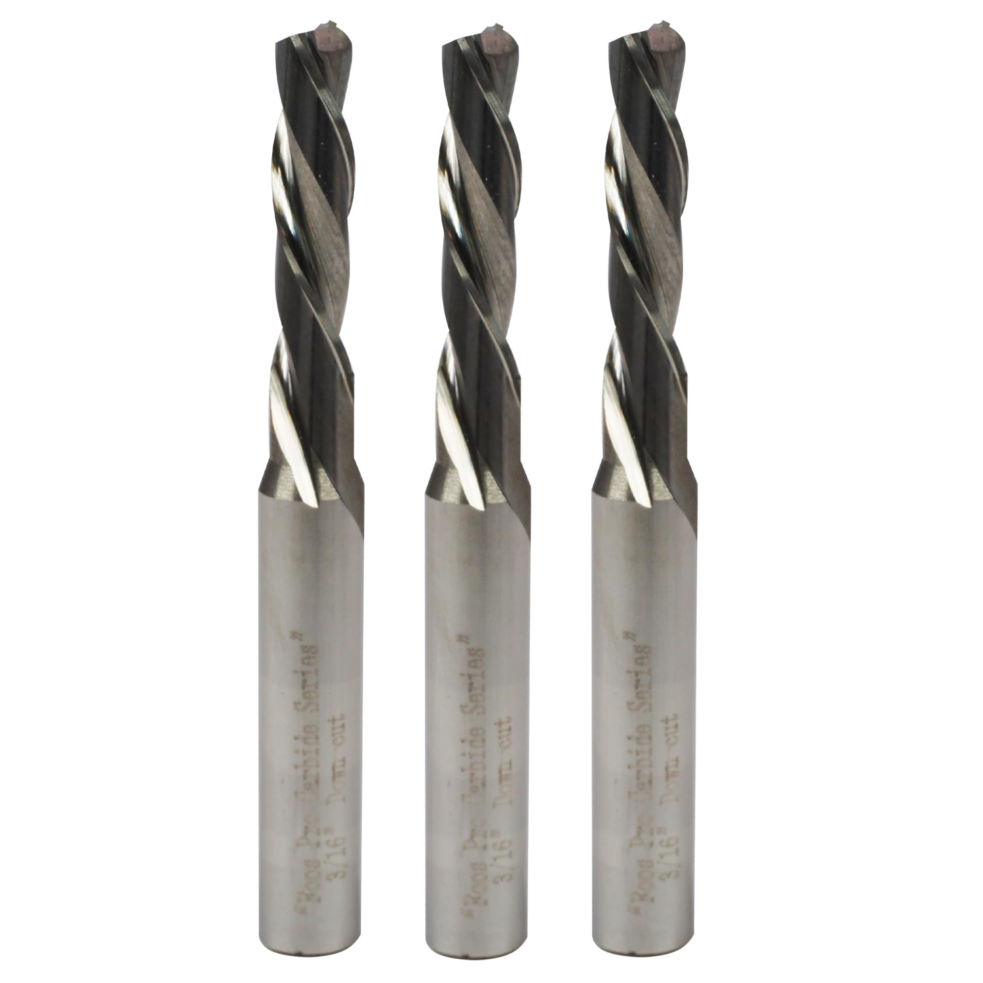 Snapklik.com : FOOS - Down-Cut Spiral Router Bit Set - Solid Carbide ...