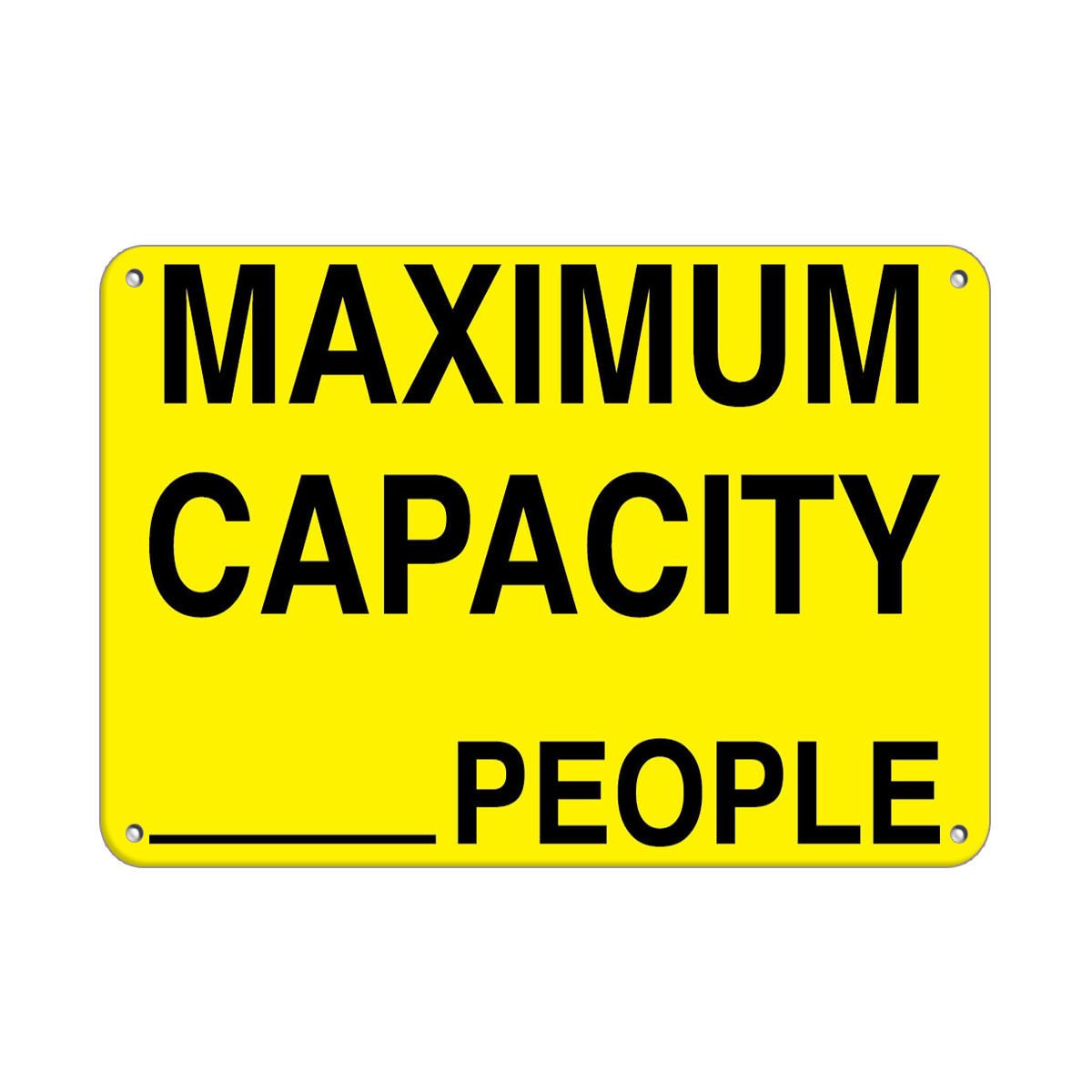 Amazon.com : Maximum Capacity 24 People Maximum Occupancy Signs Vinyl ...