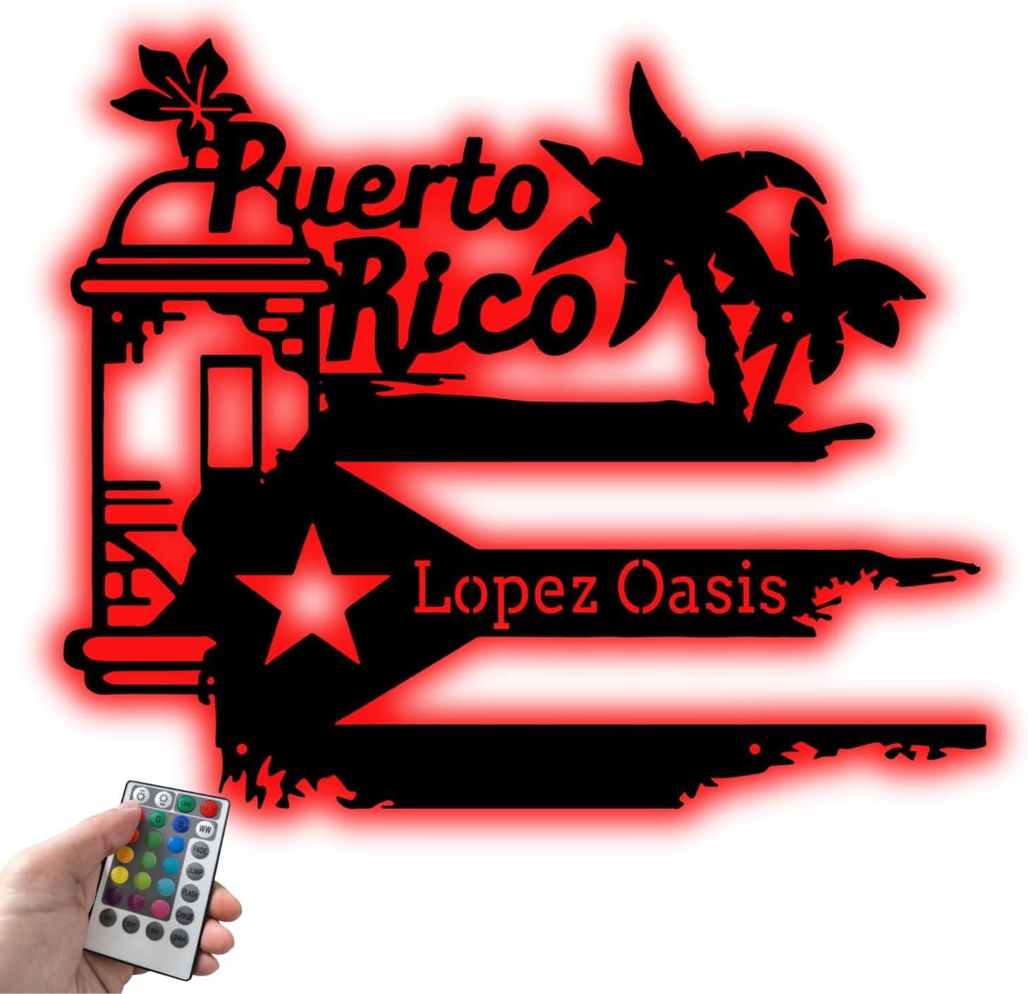 Amazon.com: IMIDU Custom Text El Morro Puerto Rico Map Metal Wall Art ...