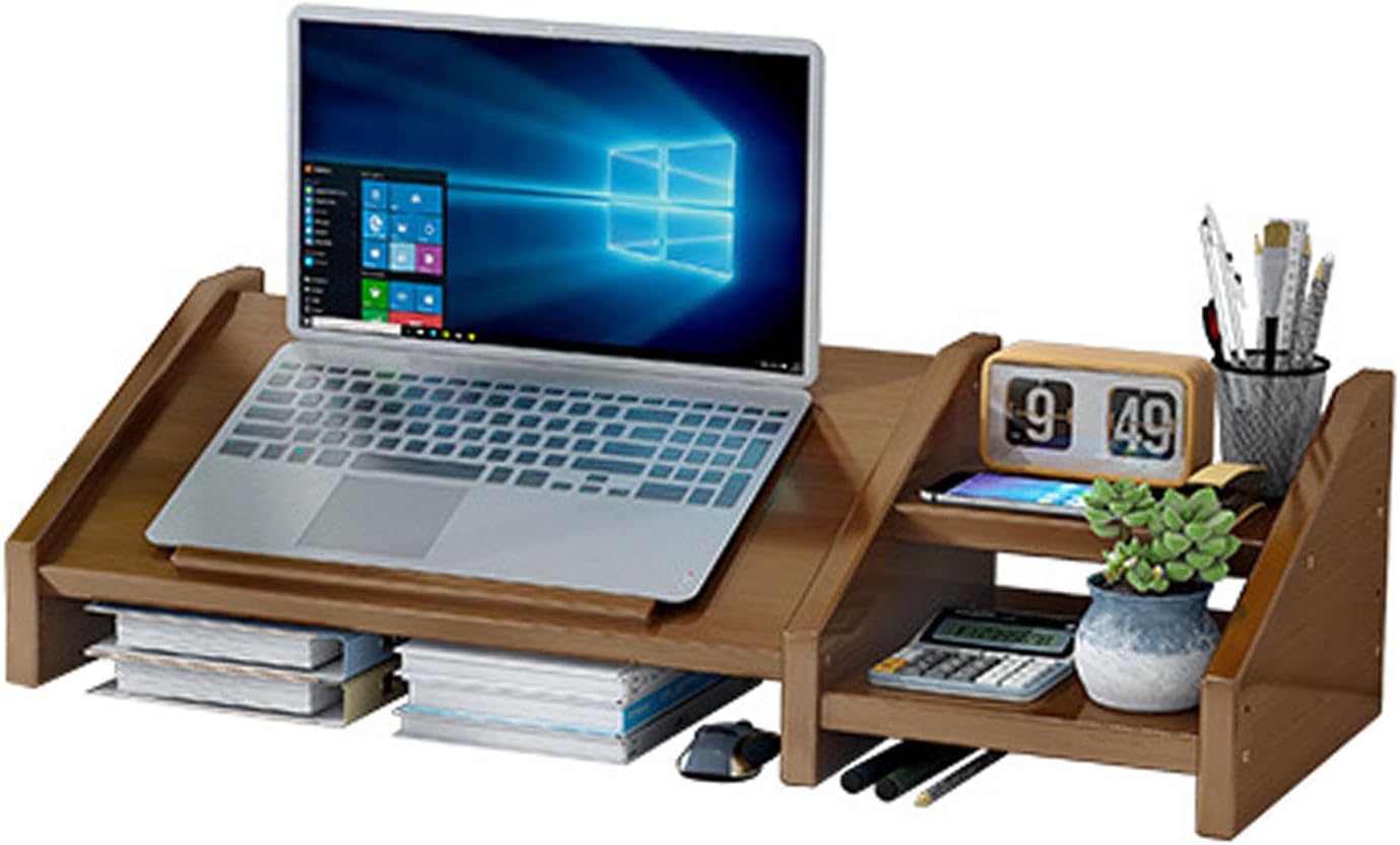 Amazon.com: KUAIYU Monitor Stand Riser Desk Organizer - Adjustable ...