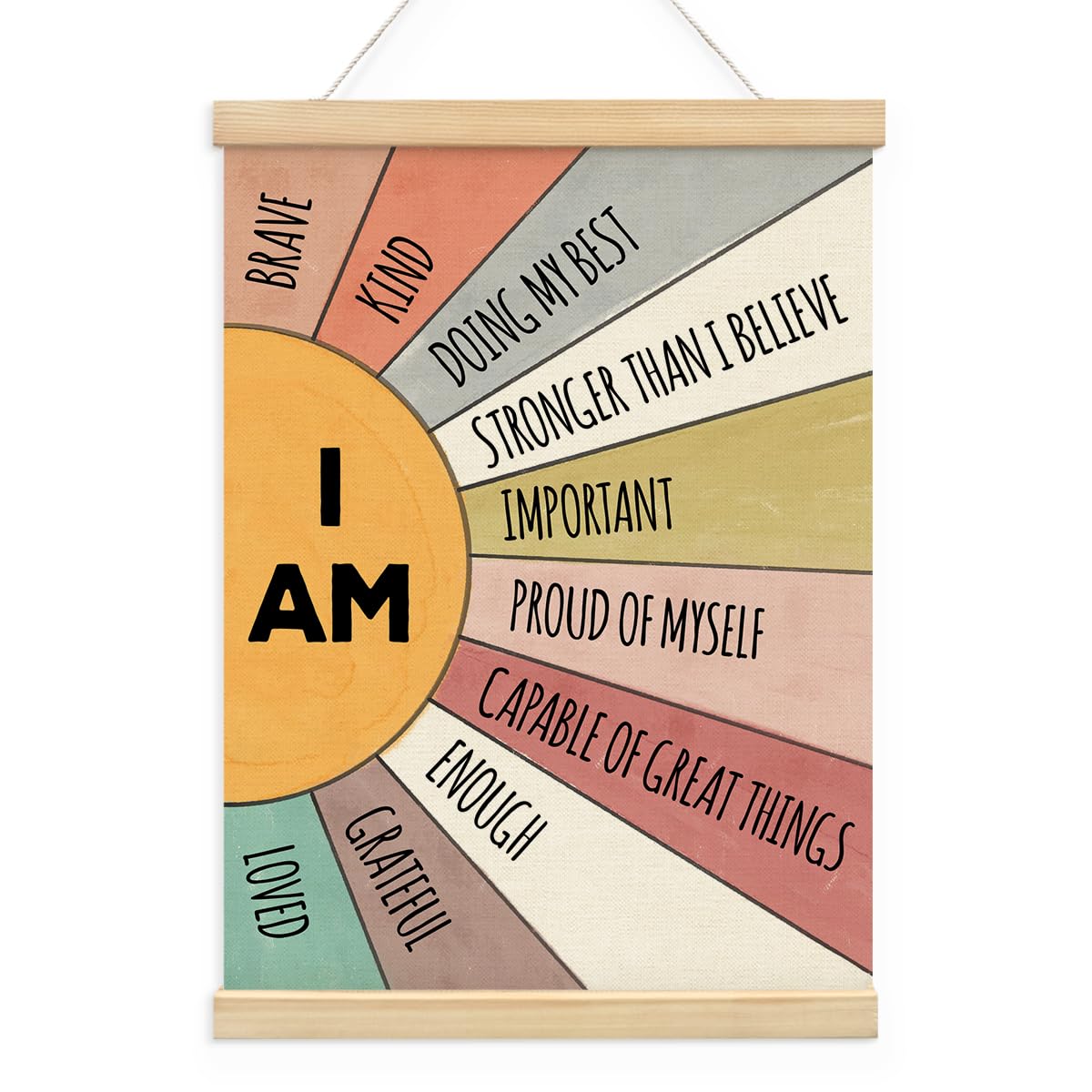 Amazon.com: Wheatwin Positive Affirmations Wall Decor, Inspirational ...