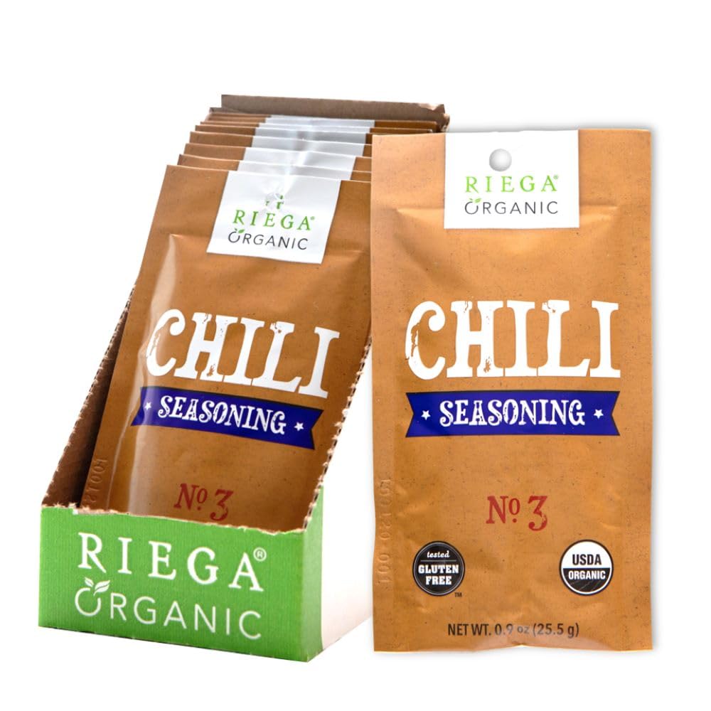 Amazon.com : Riega Organic Chili Seasoning Powder Mix, .9 Ounce (Pack ...