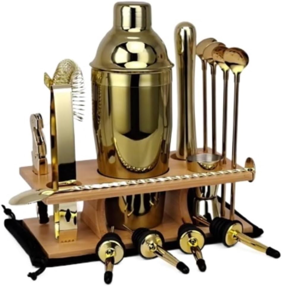 Amazon.com: Bar Set Cocktail Shaker Set Cocktail Kit 14pcs 750ml ...