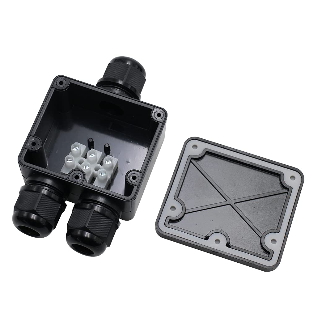 Snapklik.com : Waterproof IP68 External Junction Box,3 Way Plug Line M25 Coaxial Cable Connector ...