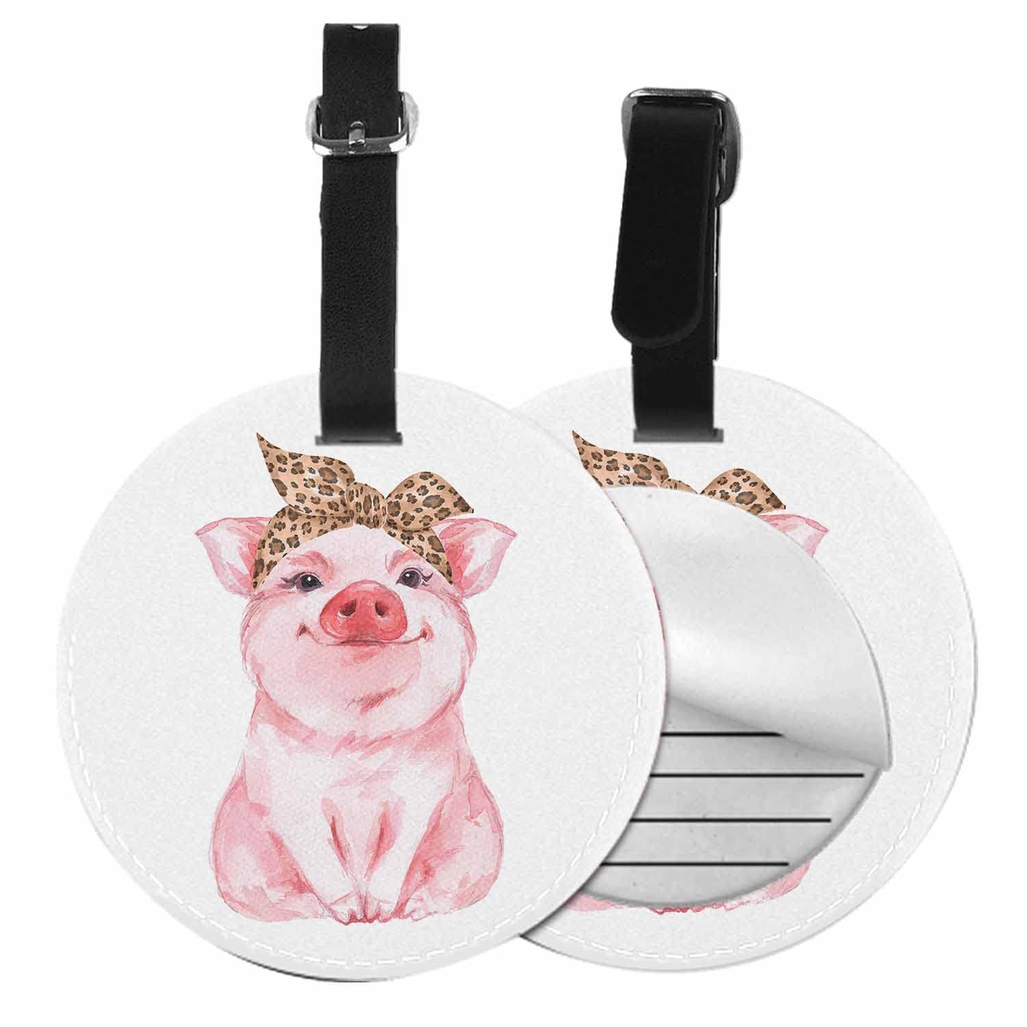 Amazon.com: TKS MITLAN Pig Luggage Tags for Suitcases Cute Piggy ...