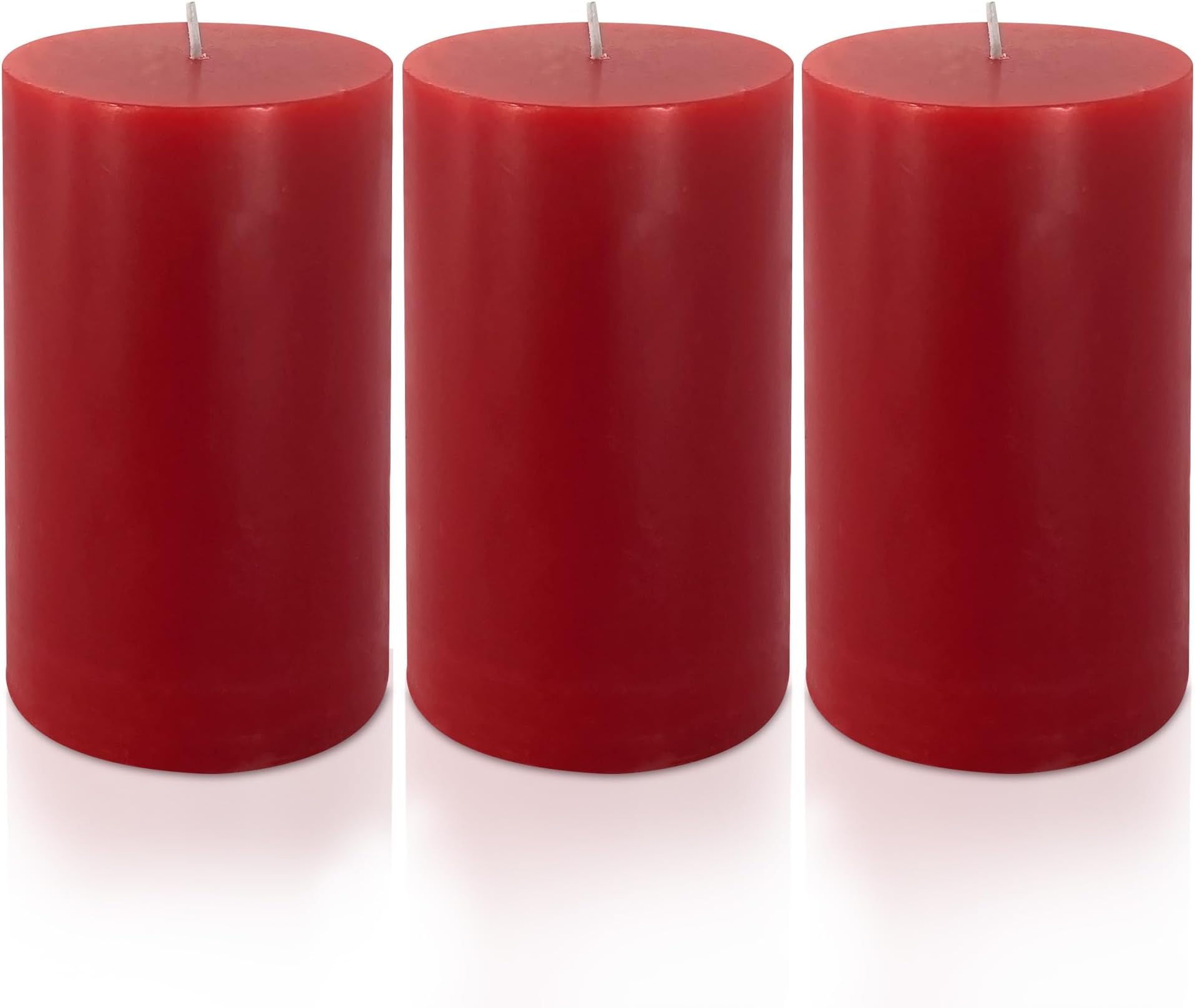 Amazon.com: Pillar Candles, Pack of 3, 3x6 inches, Colorless, Odorless ...