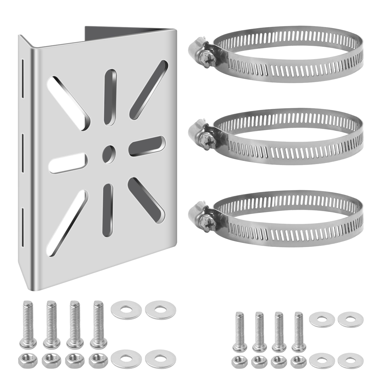 Kioiner Universal Vertical Pole Mount, Stainless Steel Mounting Corner ...