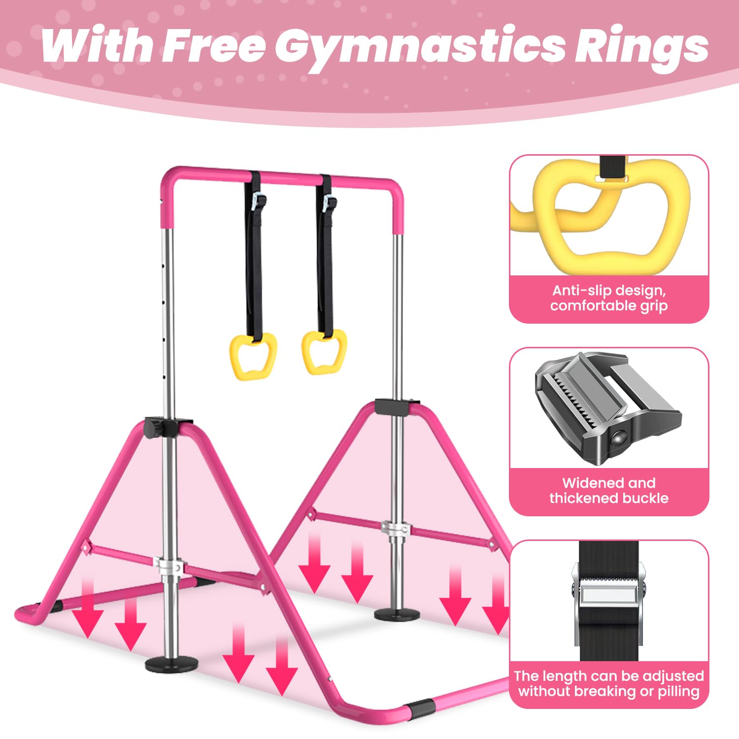 Snapklik.com : Gymnastics Bar, Adjustable Height Gymnastic Horizontal ...