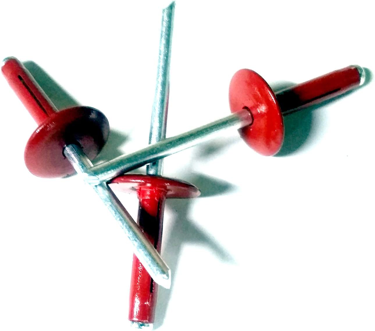 Amazon.com: Large Head RED Tri-Fold Exploding Blind Pop Rivets 50ct ...