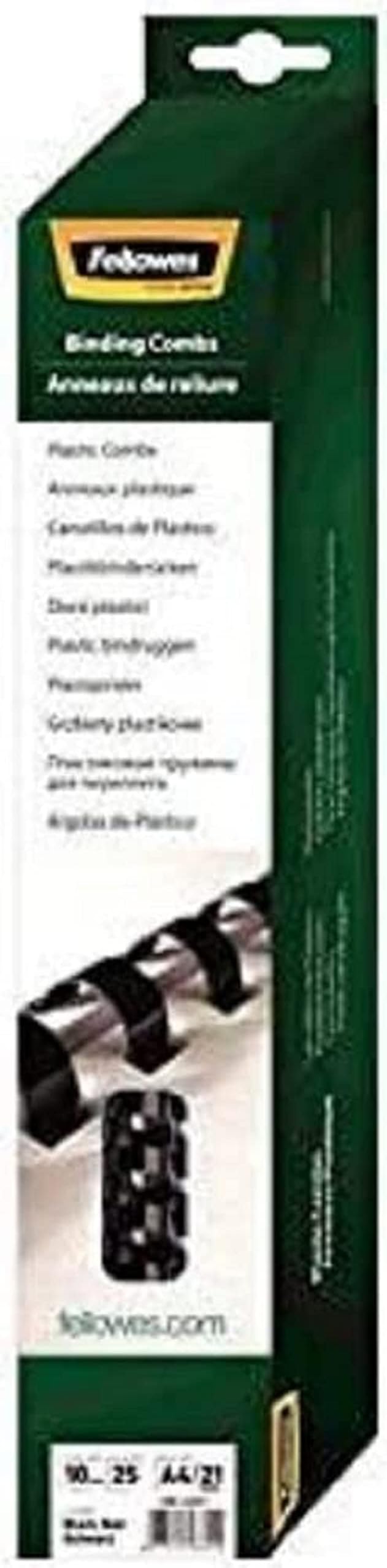 Fellowes A4 10 mm Plastic Binding Combs for Comb Binding Machine, Binds ...