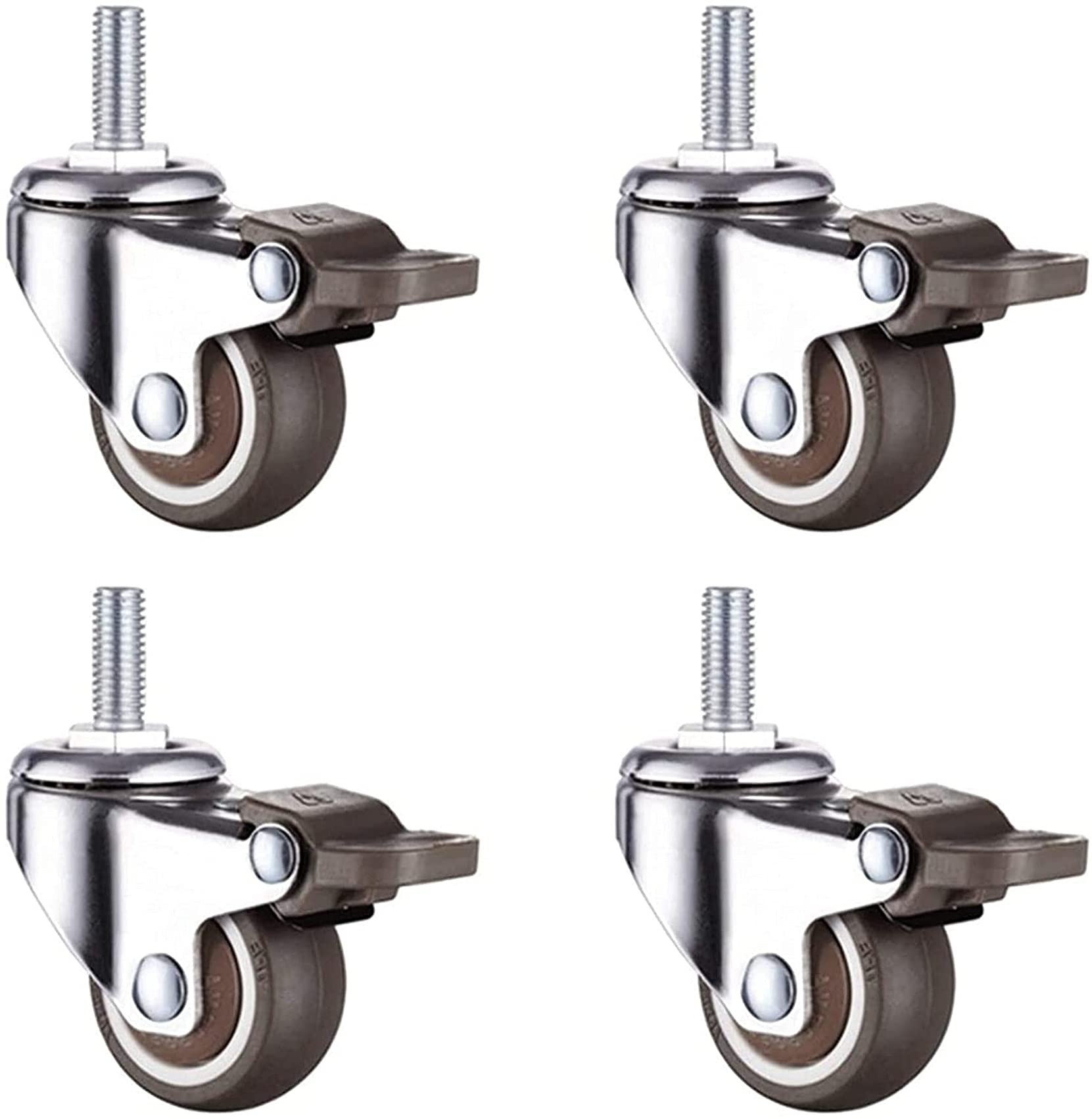 Buy Universal Castor Wheels 1/1.25/1.5/2 inch Stem Threaded Bolt ...