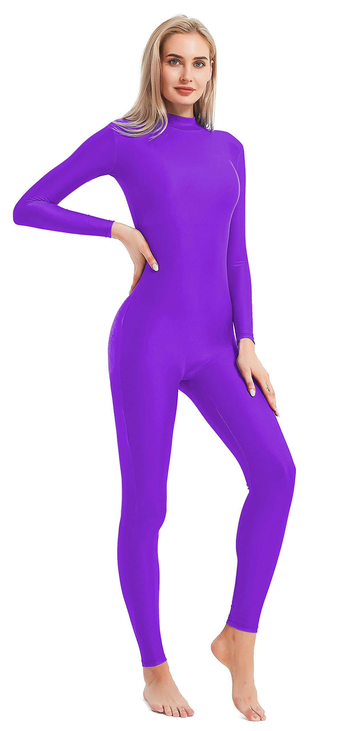 Snapklik.com : Speerise Adult High Neck Zip One Piece Unitard Full Body ...