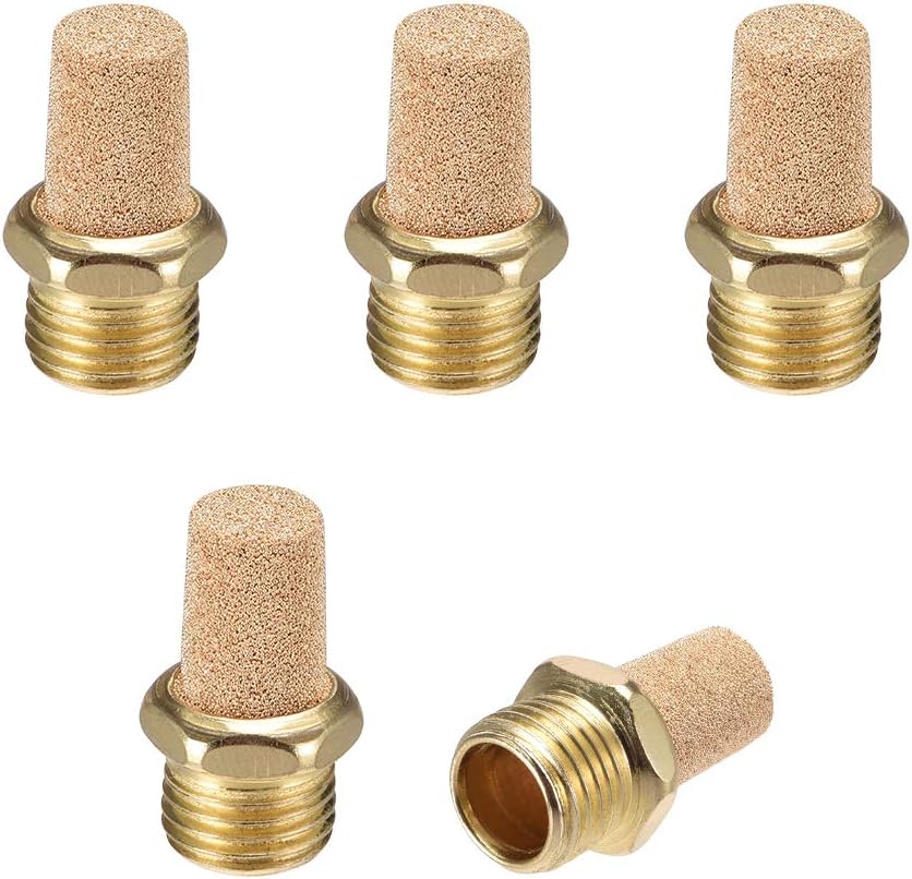 Amazon.com: uxcell Brass Exhaust Muffler, 1/4 inches PT Male Thread 19/ ...