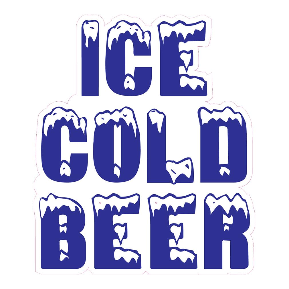 Amazon.com : Ice Cold Beer Concession Restaurant Food Truck Die-Cut ...