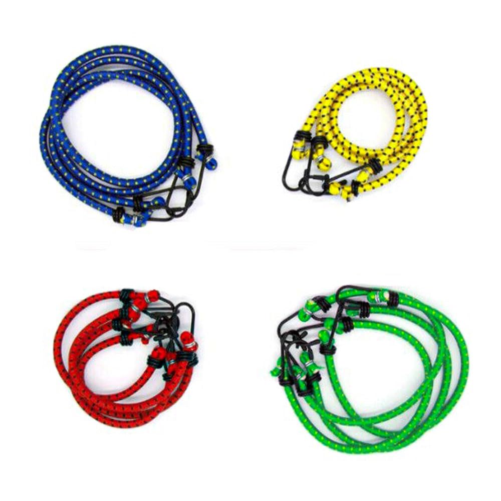 BML 3 x Bungee Cord With Hooks | 1 m Heavy Duty Elastic Bungee Straps ...