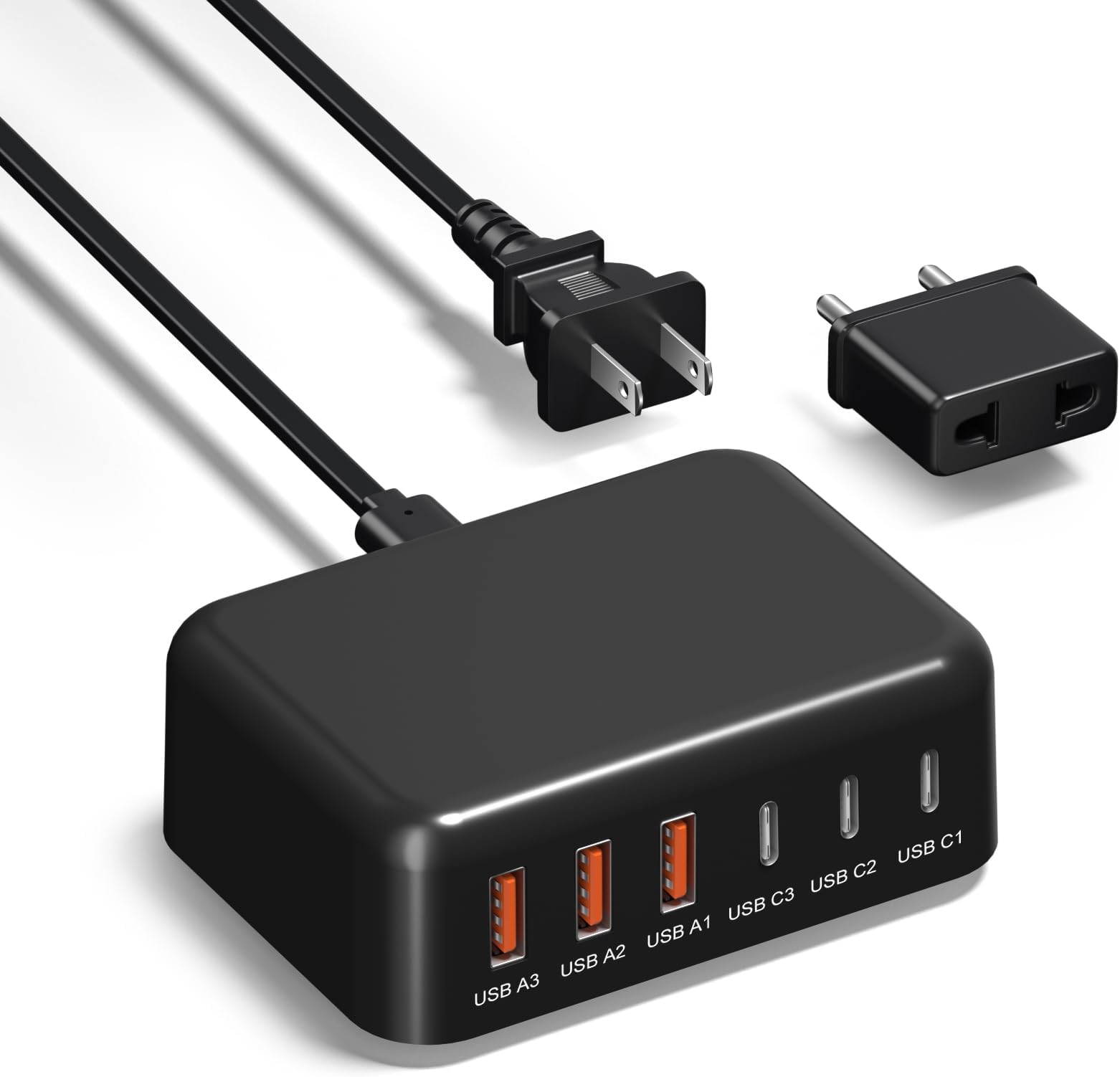 Amazon.com: Excgood 100W USB C Charger, 6 Port GaN Wall Charger 3 USB C ...