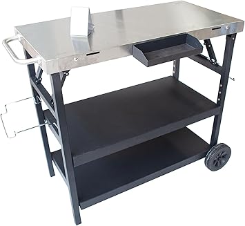 Amazon.com: Thunderbay 3 Tier Utility Cart Rack w/Wheels Steel Rolling ...