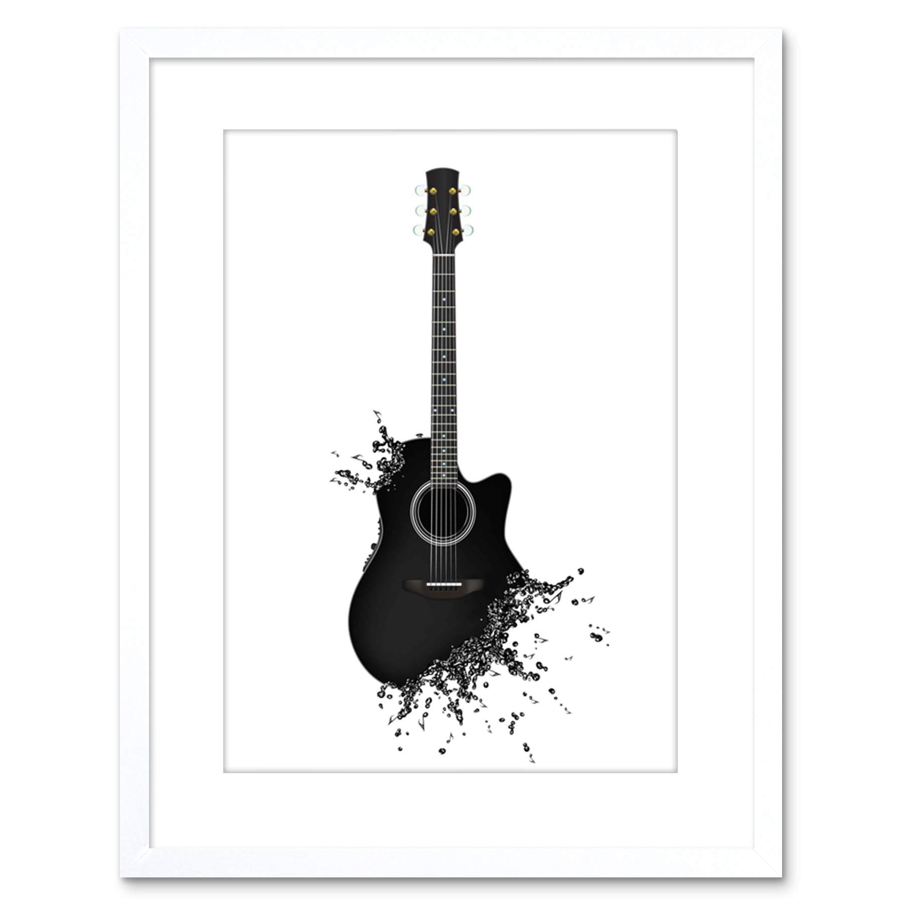 Music Notes Border Guitar