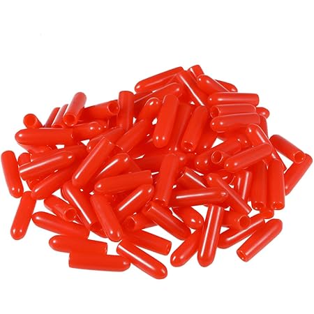 uxcell 100pcs Rubber End Caps 2.5mm ID Vinyl Round Tube Bolt Cap Cover ...