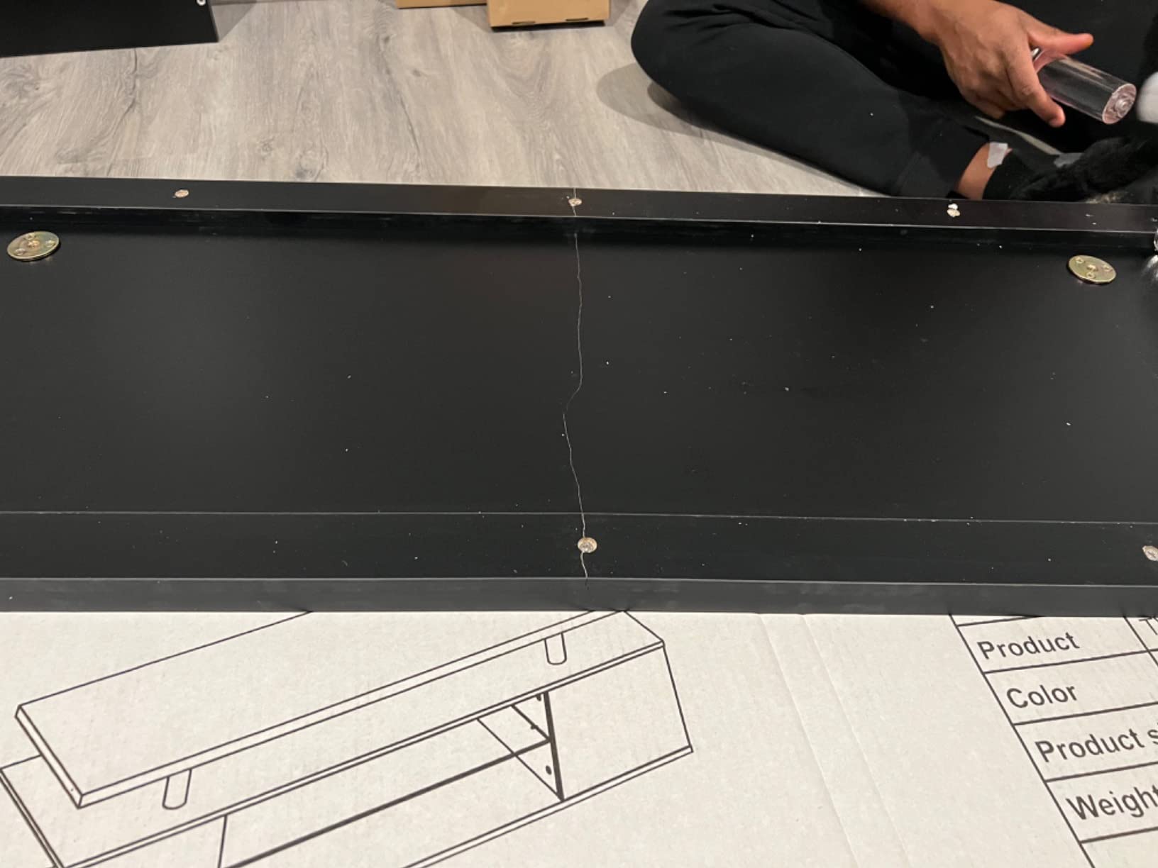 $33/mo - Finance Cubehom LED TV Stand LED TV Cabinet Entertainment ...