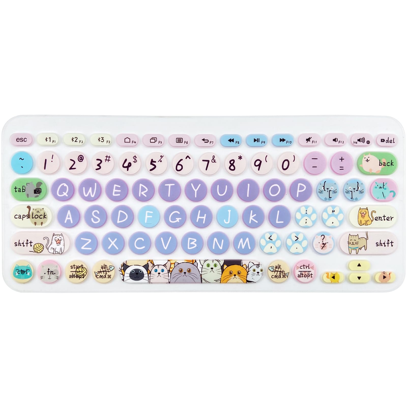 Amazon.com: WSLUCKO Silicone Keyboard Cover Skin for Logitech K380 ...