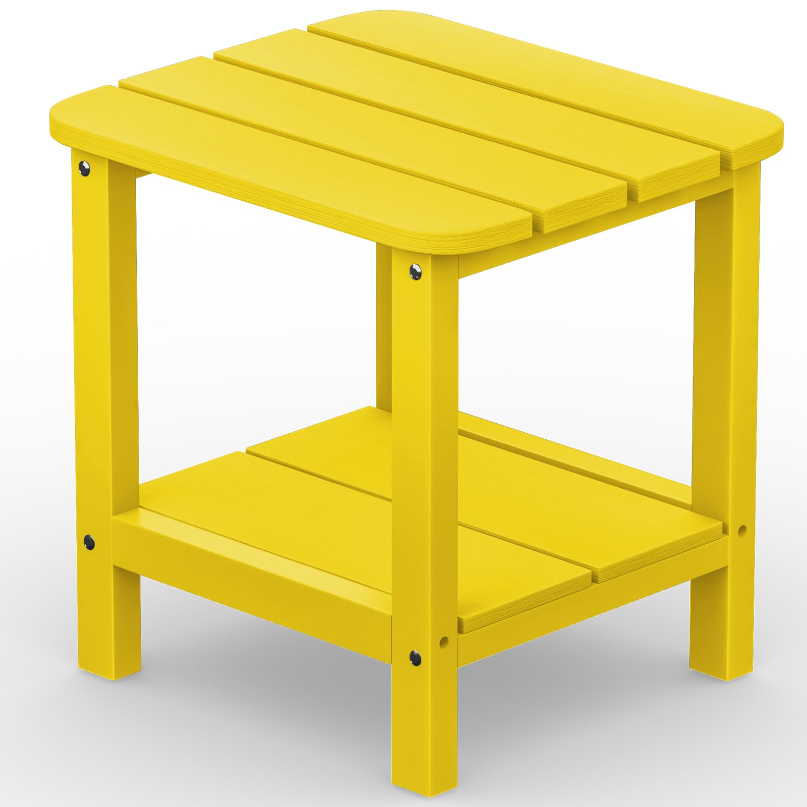 SERWALL Adirondack Table Outdoor Side Table- Yellow