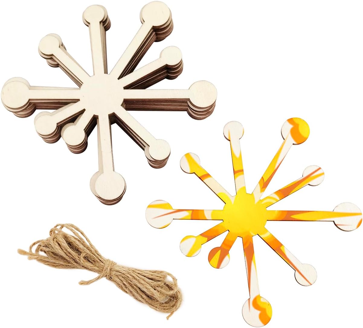 Amazon.com: 30 Pack 4 Inch Wood Starburst Cutouts Unfinished Wood ...