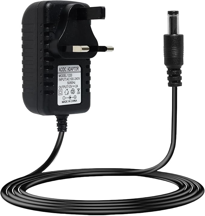 Universal 12V 2A Power Supply AC/DC Adapter 100-240V 50/60Hz, 5.5mm x 2 ...