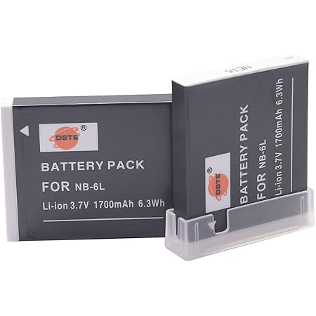 Amazon.com : DSTE 2-Pack NB-6L NB-6LH Li-ion Battery Compatible with ...