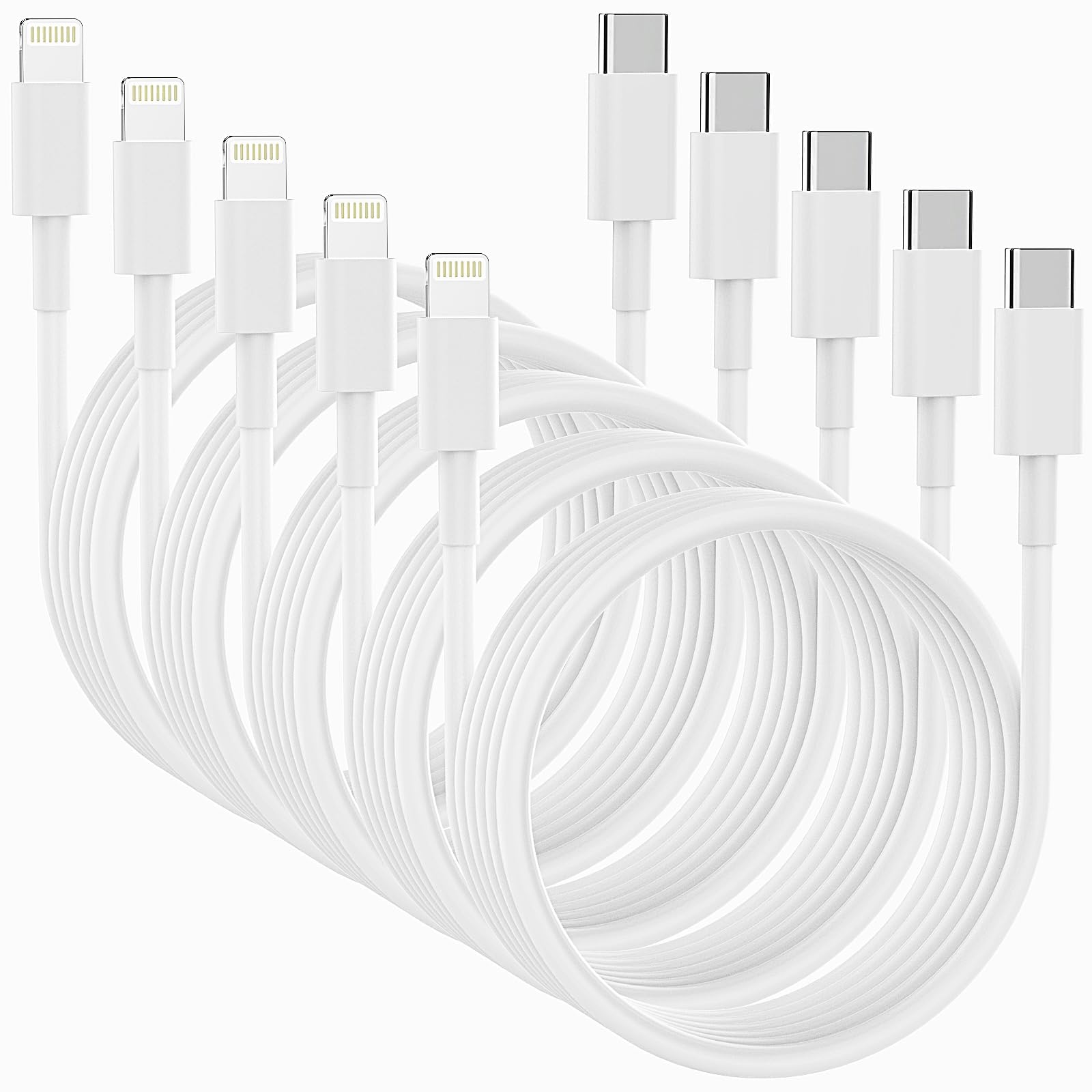 Amazon.com: 5Pack Apple MFi Certified USB C to Lightning Cable 6FT ...