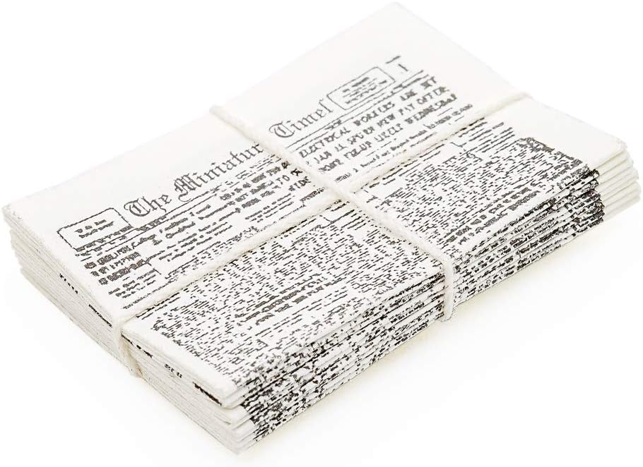 Amazon.com: 1 Bundle of Handmade Newspapers 1/12 Miniature Newspaper ...