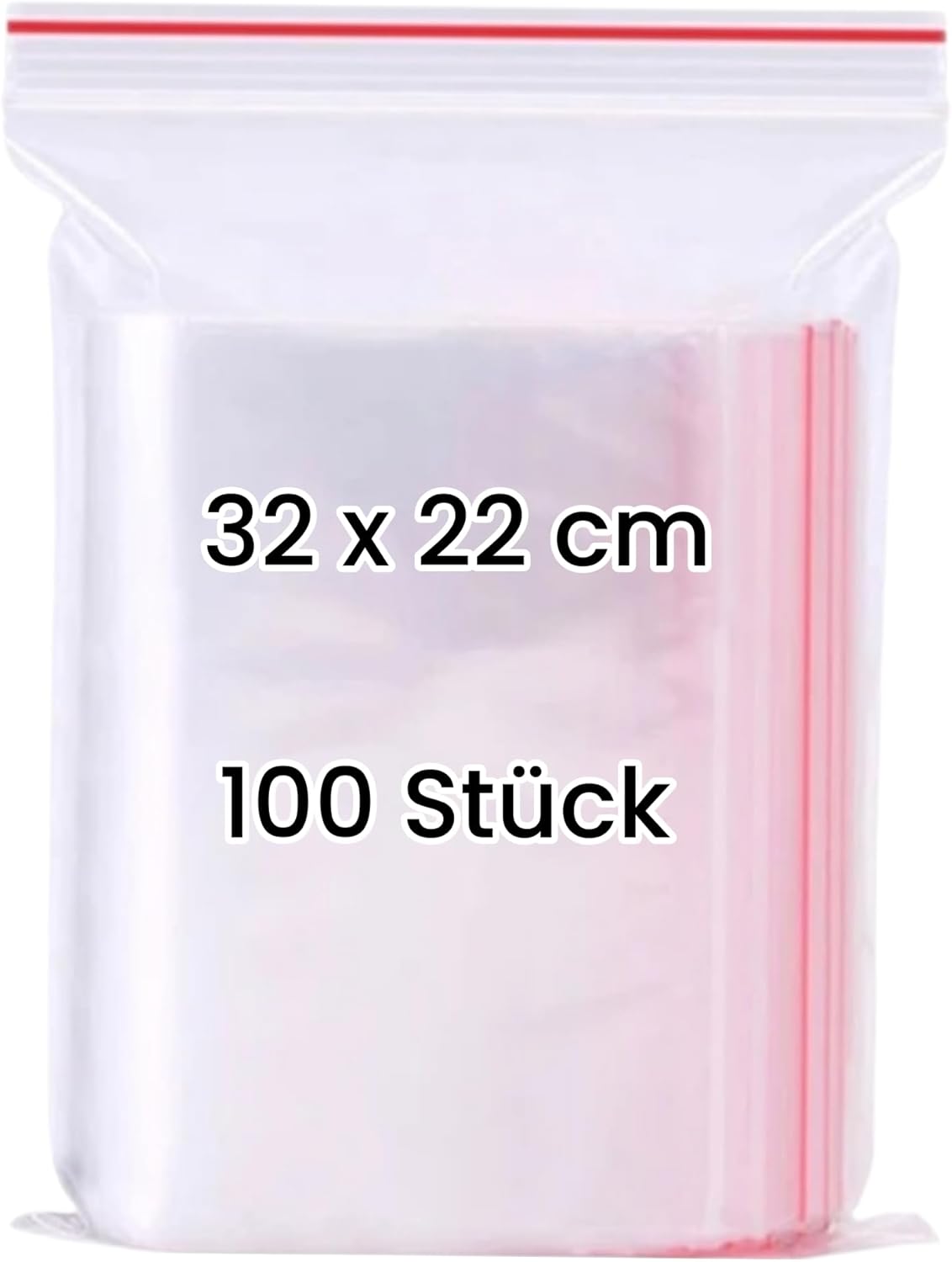 Zip Beutel Set 100 Stück 32 x 22 cm - Transparente ...