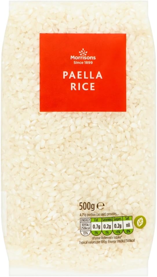 Morrisons Paella Dry White Rice, 500g : Amazon.co.uk: Grocery