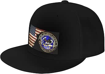HERIFAM US Flag Army Security Agency ASA Seal Unisex Flat Brim Visor ...