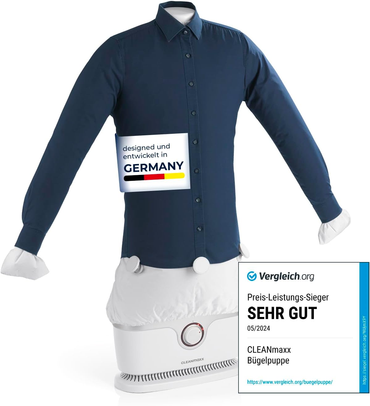 CLEANmaxx Automatischer Hemden-Bügler zum Trocknen und Glätten von ...