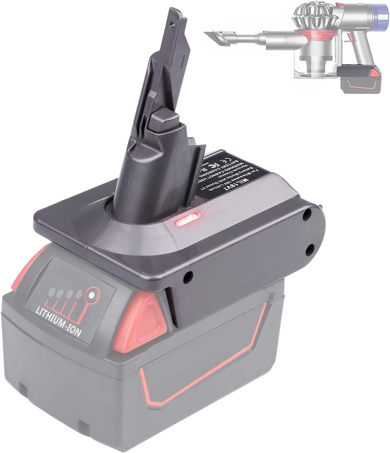 Amazon.com: Battery Adapter for Dyson V7/V8 for Milwaukee M18 18V ...