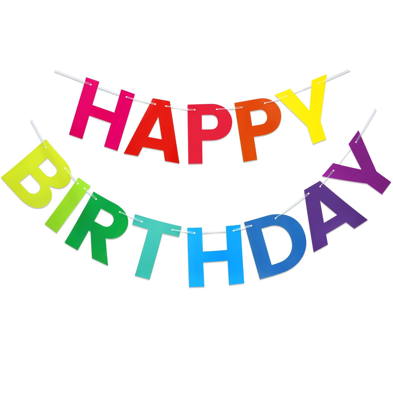 Snapklik.com : LITAUS Happy Birthday Banner & Sign - 9ft Pre-Strung No ...