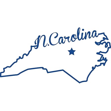 Amazon.com: ND372B State of North Carolina Script Decal Sticker | 5.5 ...