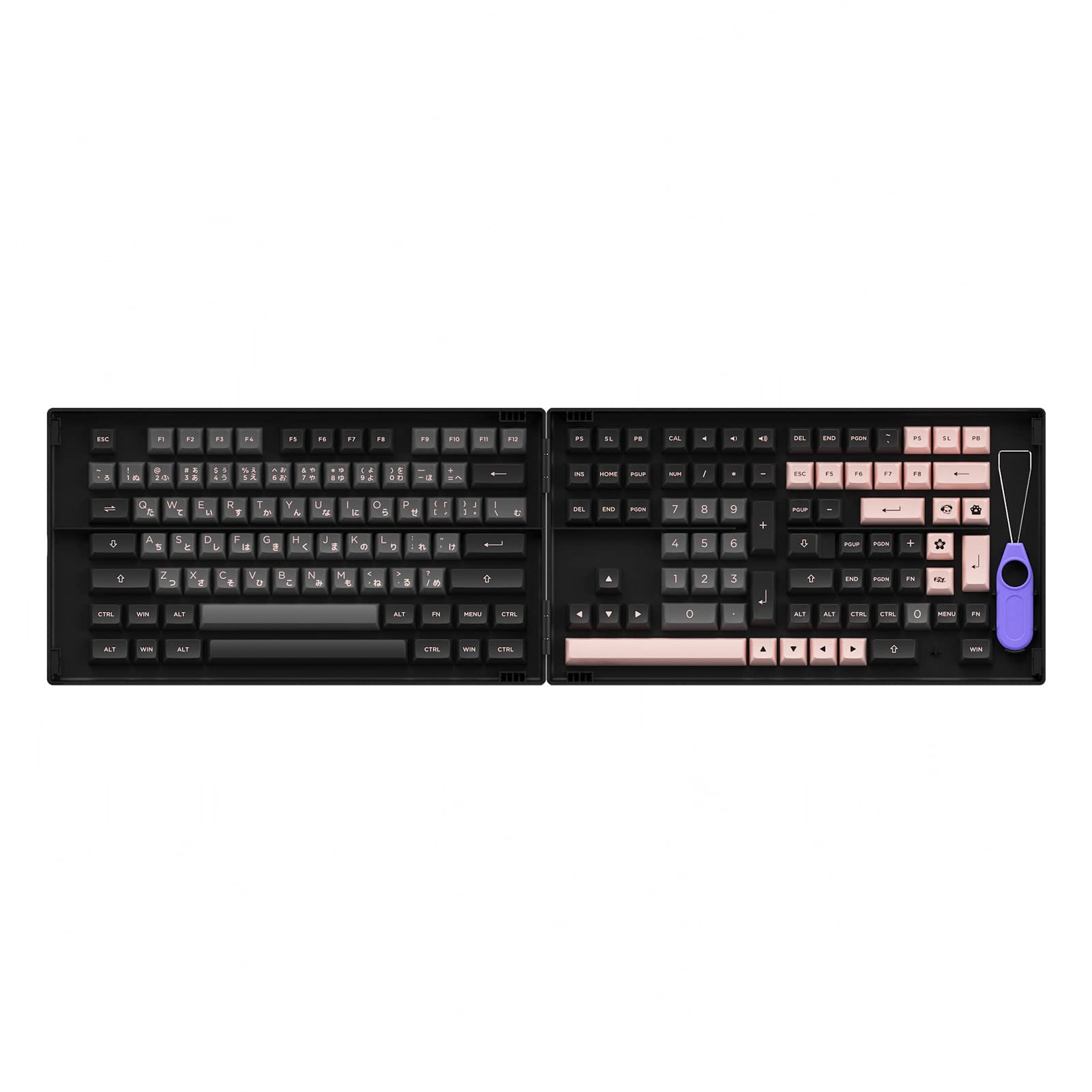 Buy Akko Keycaps for Mechanical Keyboards, Black&Pink 158-Key ASA ...